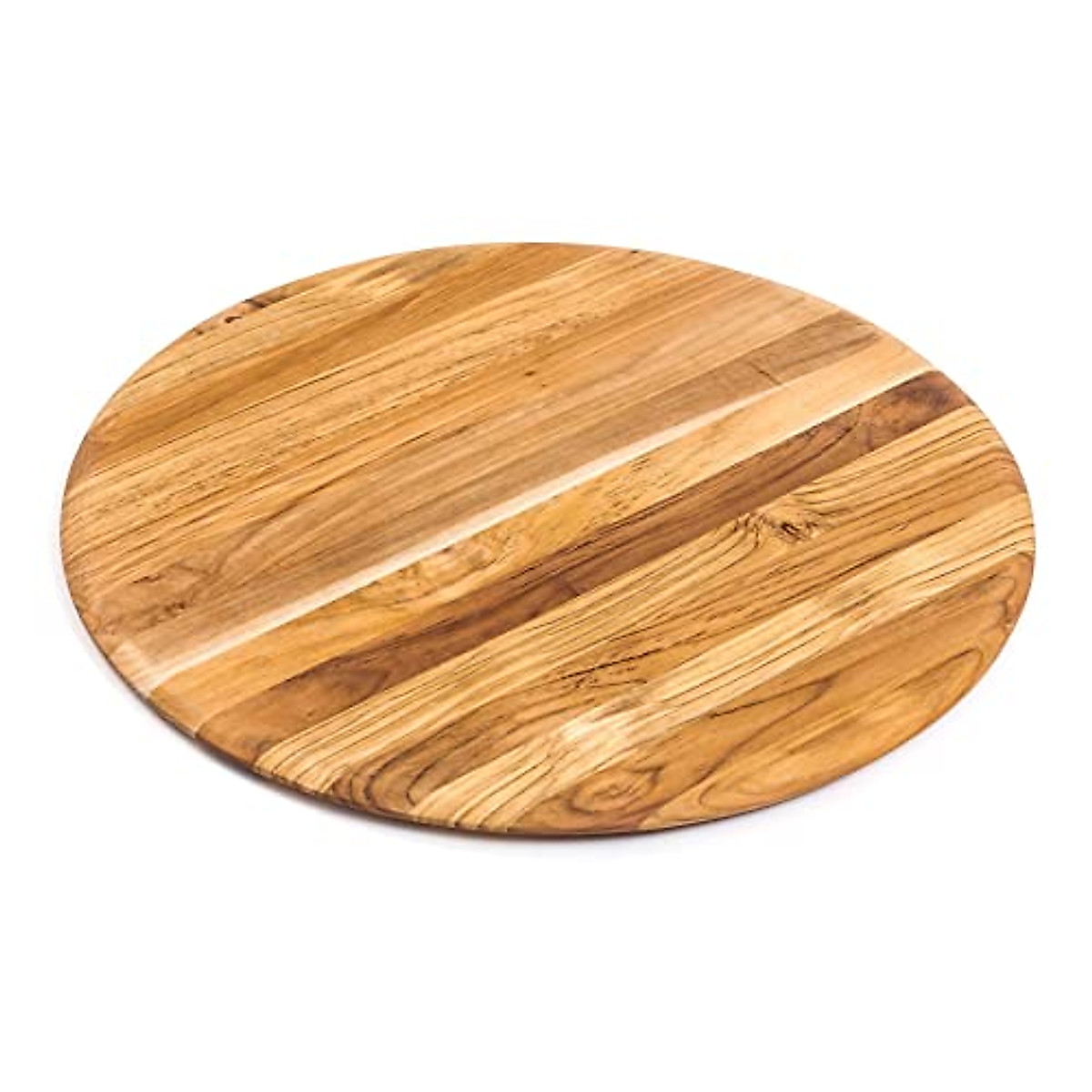 TeakHaus Elegant Round Edge Grain Cutting/Serving Board | 18" x 0.55"