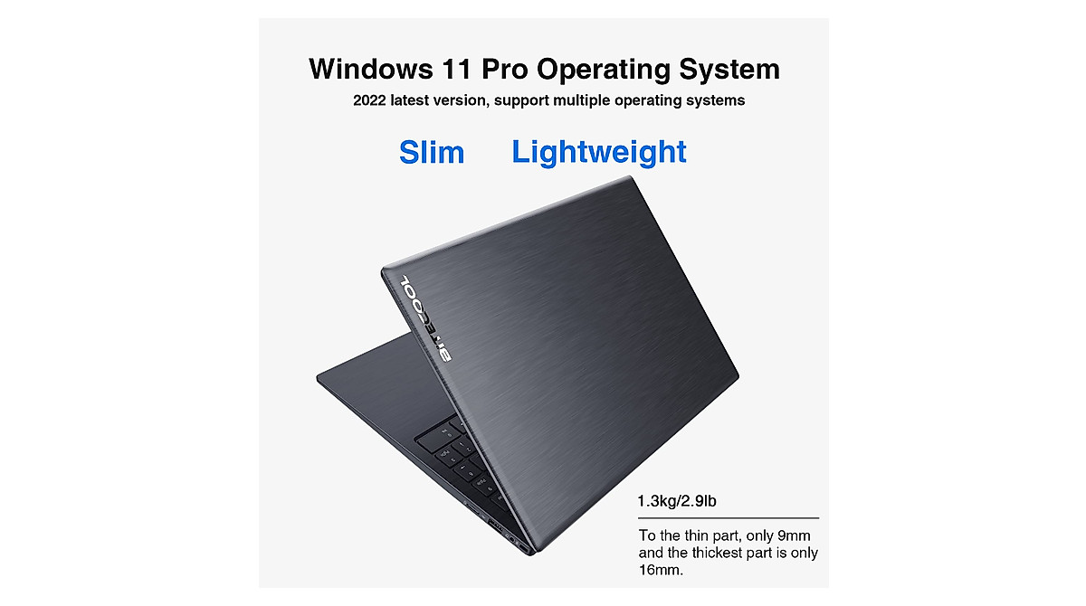 BiTECOOL 15.6-inch Windows 11 Laptop, 12GB RAM, 256GB NVMe SSD, up to 2100MB/S, FHD IPS Display ...