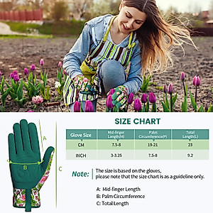 Pleneal Gardening Gloves for Women - Leather Garden Gloves Thorn Proof, Outdoor Protective Working Gloves for Weeding
