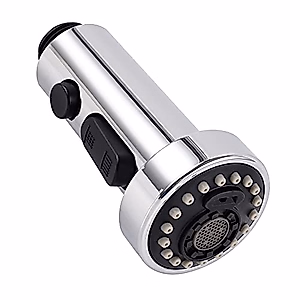 iFealClear Pull Down Kitchen Faucet Spray Head, 3 Function Kitchen Sink Sprayer Replacement Nozzle, 10 Adapters Compatible with Moen Delta Faucet, Kitchen Sink Faucet Replacement Parts, Chrome