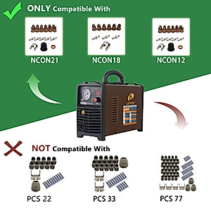 Lotos Supreme LTP5500D Non-Touch Pilot Arc Digital Plasma Cutter, Dual Voltage 110V/220V, 3/5 inch Clean Cut, Brown