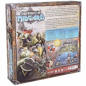 Grey Fox Games Champions of Midgard Strategy Board Game, 60-90 Minute Playing time, Ages 10 and up, 2-4 Players, Dice-Driven Combat to Gain The Most Glory & Become The Next Jarl