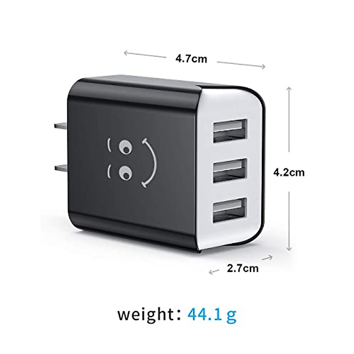 USB Wall Charger, Upgraded UL Certified 3-Pack 3-Port 3.1A Charging Block USB Plug Cube Compatible for iPhone 11/Xs/XS Max/XR/X/8/7/6/Plus,iPad Air/Mini,Galaxy10/9/8/7,Note9/8,Nexus and More