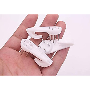 erioctry 20PCS White Durable Non-Trace Wall Picture Hook Powerful Concrete Hard Wall Drywall Picture Hooks Hanging Hook for Picture Photo Frame Clock Hangers