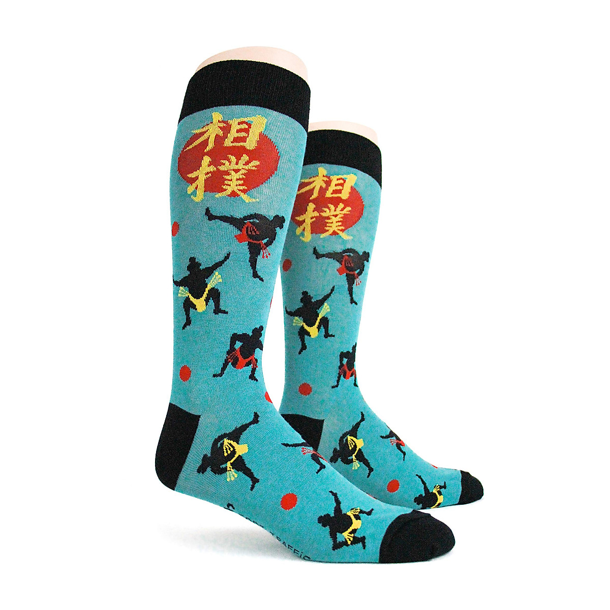 Foot Traffic - Men's Sports-Themed Socks, Fits Men's Shoe Sizes 7-12 (Sumo)