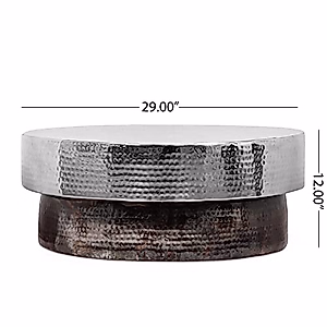 Christopher Knight Home Thelen Coffee Table, Pewter Antique