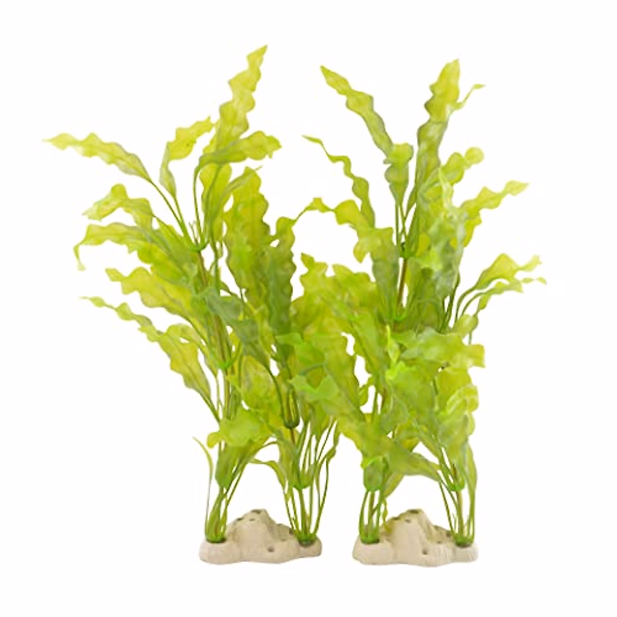 CNZ Aquarium Decor Fish Tank Decoration Ornament Artificial Plastic Plant 17.5-inch Java Fern, 2-Pack