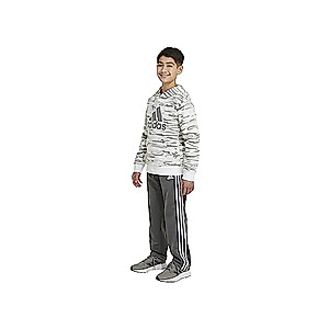 adidas Boys' Long Sleeve Camo Print Hoodie, White (New)
