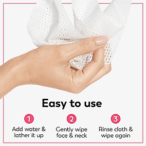 Olay Daily Facials, Daily Clean Makeup Removing Facial Cleansing Wipes, 5-in-1 Water Activated Cloths, Exfoliates, Tones and Hydrates Skin, 66 count