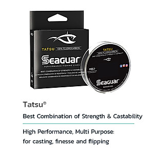 Seaguar Tatsu 100% Fluorocarbon Fishing Line DSF, 15lbs, 200yds Break Strength/Length - 15TS200