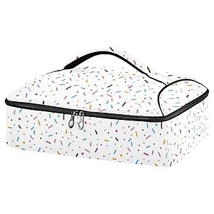 Kcldeci Insulated Thermal Food Carrier Insulated Casserole Carrier for Hot or Cold Food,Dessert Sweet Insulated Tote Bag for Potluck Cookouts Parties Picnic,Lasagna Lugger