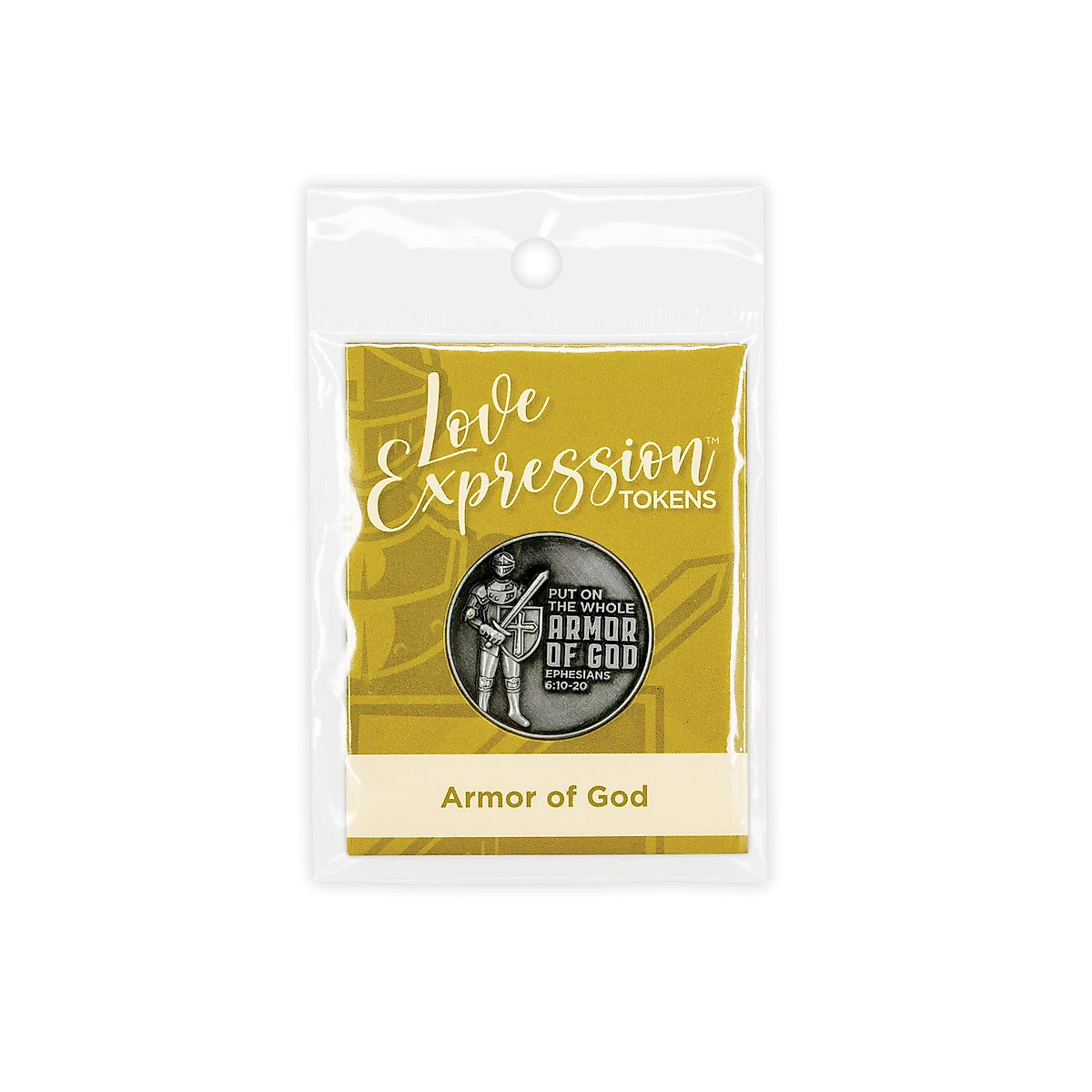 Armor of God Love Expression Coin for Public Servants & Law Enforcement, Keepsake Pocket Token of Prayer & Divine Protection for Men & Women, EDC Coin, Thinking of You Gift of Appreciation