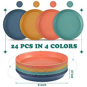 Gerrii 24 Pieces Whisker Fatigue Relief Cat Bowl 6 Inch Shallow Cat Food Dish Stray Dog Wet Feeding Bowls Wide and Small Pet Plates for Kittens and Short Legged Kittens, Wheat Straw(Elegant Color)