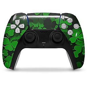 WraptorSkinz Skin Wrap compatible with Sony PS5 DualSense Controller St Patricks Clover Confetti (CONTROLLER NOT INCLUDED)
