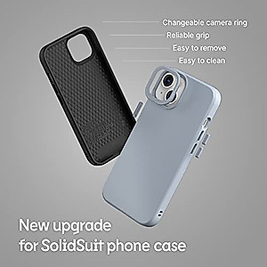 RhinoShield Case Compatible with [iPhone 13 Mini] | SolidSuit - Shock Absorbent Slim Design Protective Cover with Premium Matte Finish 3.5M / 11ft Drop Protection - Classic White