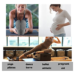 Diu Life Grip Socks Yoga Socks with Grips for Women Non Slip, Pilates, Workout, Pure Barre, Ballet, Dance, Hospital Socks