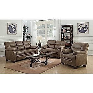 Meagan Padded Loveseat Brown
