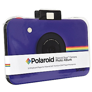 Polaroid Snap Themed Scrapbook Photo Album for 2x3 Photo Paper Pojects (Snap, Zip, Z2300) - Purple