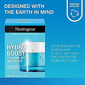 Neutrogena Hydro Boost Face Moisturizer with Hyaluronic Acid for Dry Skin, Oil-Free and Non-Comedogenic Water Gel Face Lotion, 1.7 oz