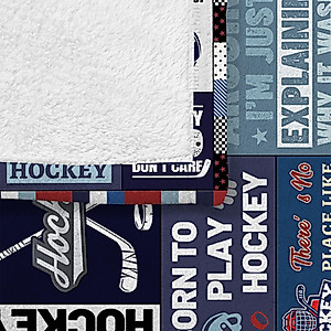 Hockey Gifts for Boys Men, Hockey Blanket for Boys, Gifts for Hockey Lovers, Hockey Player Blanket 60"x50" to Keep Warm for Boys 8-12