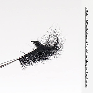 Veleasha Lashes 100% Real Mink Lashes 3D Luxurious False Eyelashes Hand-made Natural Long Cross False Lashes Wispy for Makeup 1 Pair Pack (No.A11)