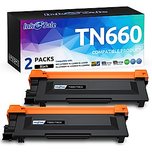 INK E-SALE Compatible Toner Cartridge Replacement for Brother TN660 TN630 use for MFC-L2700DW HL-L2340DW HL-L2300D HL-L2380DW DCP-L2540DW DCP-L2520DW MFC-L2740DW MFC-L2720DW (2 Pack Black, Design V3)