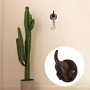 MAGICLULU Rustic Coat Hook Cast Iron Dog Tail Coat Hooks Wall Mounted Hook Heavy Duty Decorative Hanger for Hanging Coats Towels Keys Scarf Bag Key Hat