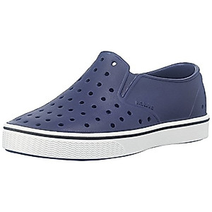 Native Shoes, Miles, Kids Shoe, Regatta Blue/Shell White, 3 M US Little Kid