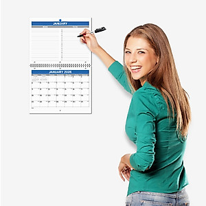 Dunwell 2023 Calendar for 3-Ring Binder (8.5x11, Blue Shades) Use as 2023 Binder Calendar, Wall Calendar or Desk Calendar, 3-Hole Punched, Fits Standard Notebooks