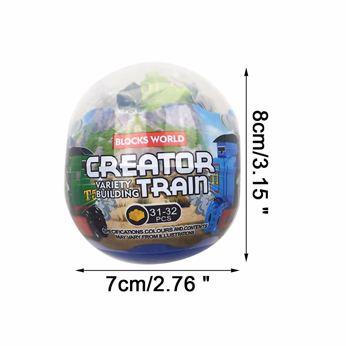 Anditoy 6 Pack Easter Eggs with Train Building Blocks Toys Inside Train Set for Kids Boys Girls Easter Basket Stuffers Fillers Gifts