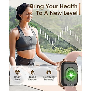 AKUMAKA Smart Watches for Women(Answer/Make Calls), 1.85'' HD Bluetooth 5.3 Smart Watch for Android Phones and iOS, Fitness Tracker Watch with Heart Rate/Sleep Monitor, IP68 Waterproof Sport Watch