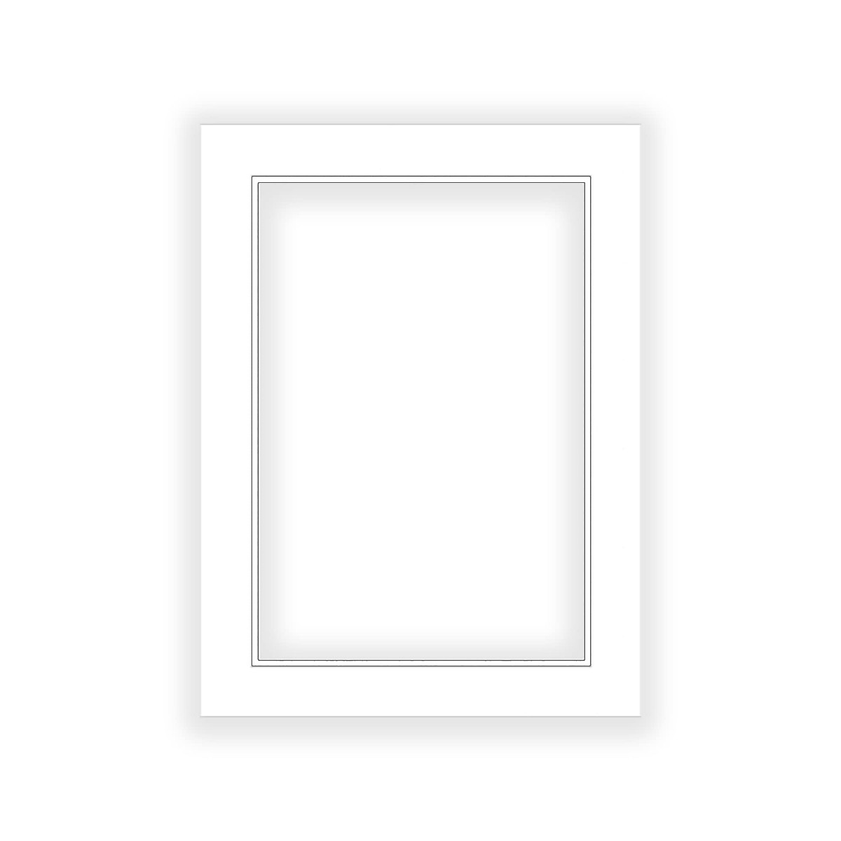 5x7 Mat for 4x6 Photo - Precut White on White Double Mat Picture Matboard for Frames Measuring 5 x 7 Inches - Bevel Cut Matte to Display Art Measuring 4 x 6 Inches - Acid Free ONE MAT
