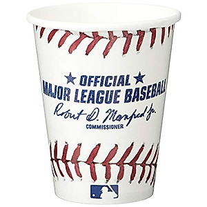 Adorable Rawlings Baseball Cups - 9 oz (Pack of 8) - Perfect for Baseball Themed Parties & Game Nights, Great Gift for Fans