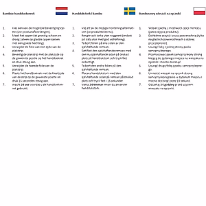 ECENCE Hand Towel Holder Bamboo Wood Adhesive Wall Mounted, Hand Towel Bar for Bathroom Guest Hand Towel Rack 15.16"