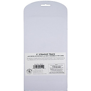 Bachmann Trains - Snap-Fit E-Z TRACK 3” STRAIGHT TRACK (4/card) - NICKEL SILVER Rail With Gray Roadbed - HO Scale