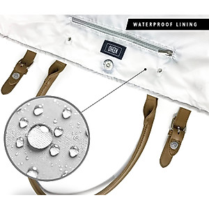 Keho Waterproof Canvas Beach Bag with Pockets For Women (Sandproof) - Navy …