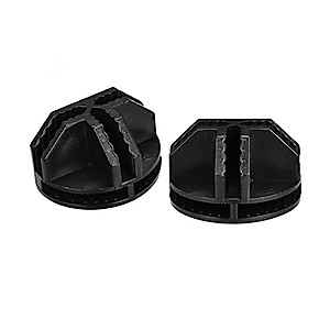 uxcell Plastic Wire Cube Connectors, 38x23mm Grid Buckle Clip for Storage Shelving Cabinet Organizer, Black, 40Pcs