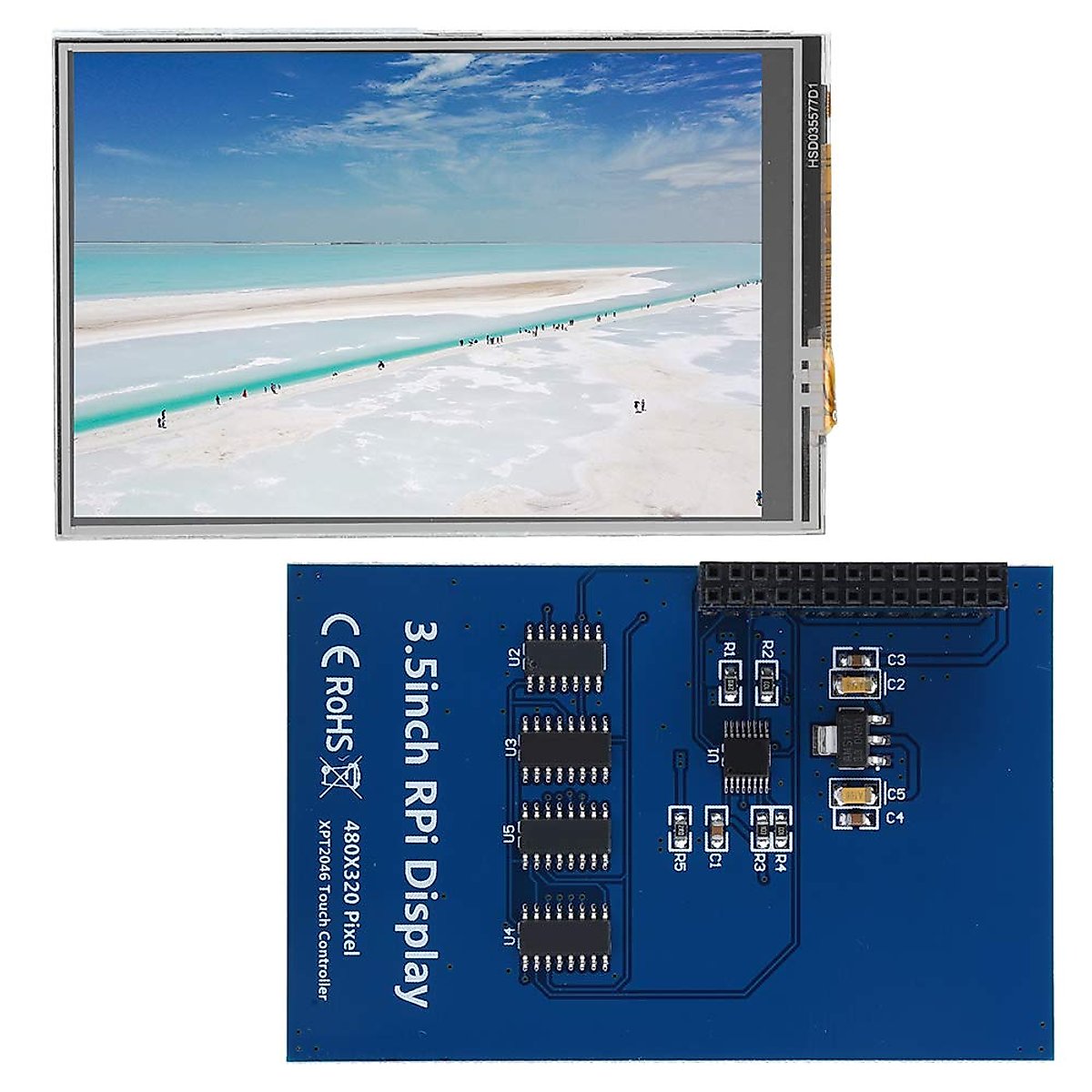 fosa1 3.5 inch RPi Display, resistive Touch Monitor, , Monitor Display with Touch Pen, LCD Touch Panel, optoelectrical displays, Consumer Electronics for 3B