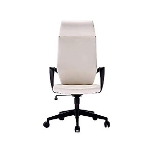 Family High Back Executive Office Chair Swivel Desk Chair Ergonomic Design Office Chair Swivel Chair Lifting Rotating Office Cushion Cushion (Color : White)