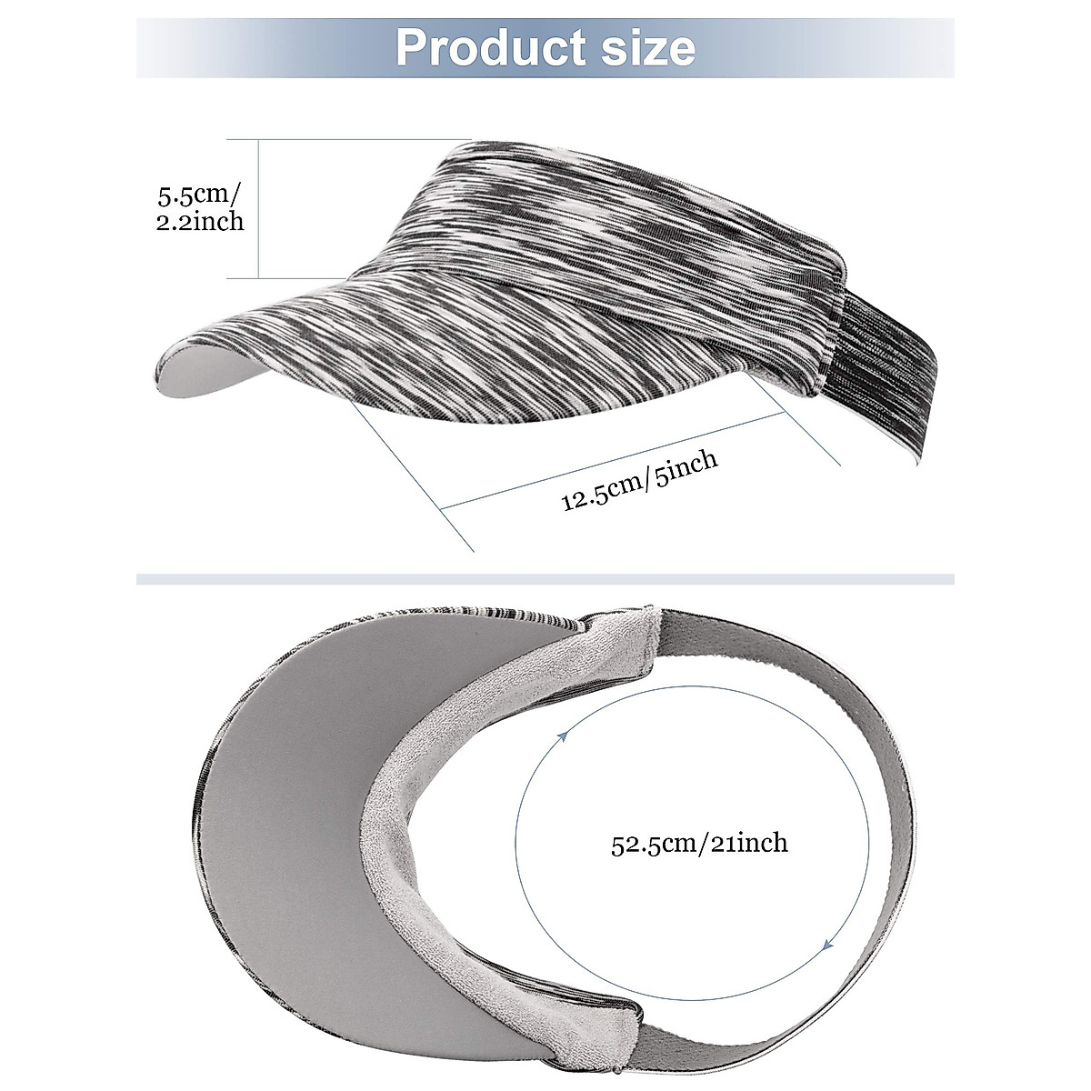 3 Pieces Sports Visor Hats Visor Women Sun Visors Hat for Women Lightweight Quick Dry Hat Elastic Visor Cap Golf Tennis Visor Hat