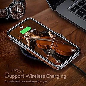 LOHASIC Designed for iPhone 12 Pro Max Case, Luxury Leather Business Premium Classic Cover Non Slip Soft Grip Shockproof Protective Cases Compatible with Apple iPhone 12 Pro Max 5G 6.7 inch - Brown