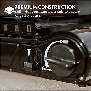Gas One Dual Fuel Portable Stove 15,000BTU With Brass Burner Head, Dual Spiral Flame Gas Stove - Patent Pending