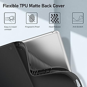 FINTIE Keyboard Case for iPad 9th / 8th / 7th Generation (2021/2020/2019) 10.2 Inch, Soft TPU Back Stand Cover with Pencil Holder, Magnetically Detachable Wireless Bluetooth Keyboard, Black