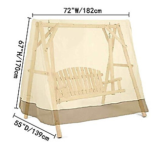 Outdoor Swing Cover A Frame 420D Waterproof Porch Swing Cover UV Resistant Weather Protector Patio Furniture Cover for Outdoor Furniture 72x67x55 Inch