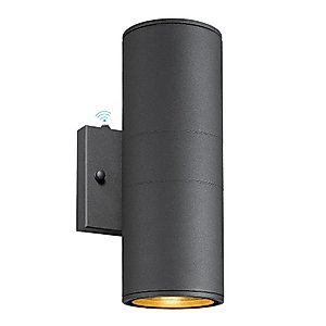 Ken & Ricky Outdoor Wall Light, Dusk to Dawn Sensor Exterior Light Fixture, Up and Down Wall Sconce with Photocell Sensor for Porch Patio Garage House Entryway-1 Pack