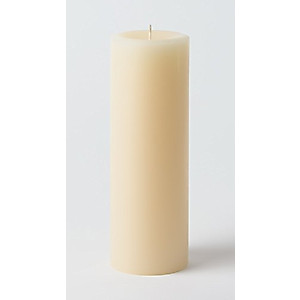 Mister Candle - Dripless 3" inch Diameter Assorted Wedding & Home Decoration Pillar Candles - Premium Wax Set (Ivory)