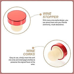 Luxshiny Blantons Bourbon Stopper Display Wooden Wine Bottle Stopper 6pcs T Shaped Wine Cork Reusable Red Wine Corks Macromolecule Sealing Plug Bottle Cap for Wine Storage Cork Holder