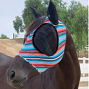 Professional's Choice Pattern Comfort Fit Fly Mask CFM-21 Pattern Comfort Fit Fly Mask Bearpaw Pony