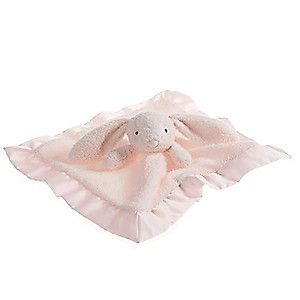 Apricot Lamb Stuffed Animals Pink Bunny Rabbit Security Blanket Infant Nursery Character Blanket Luxury Snuggler Plush Baby Lovey(Pink Bunny, 13 Inches)
