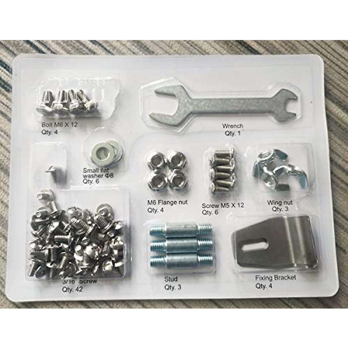 Outdoor Pyramid Propane Patio Heater ​Master Bolt Set - Heater Replacement Hardware Set for Square Glass Tube Patio Heater,polt & Nut & Stud & Wing Nut&fixing Bracket